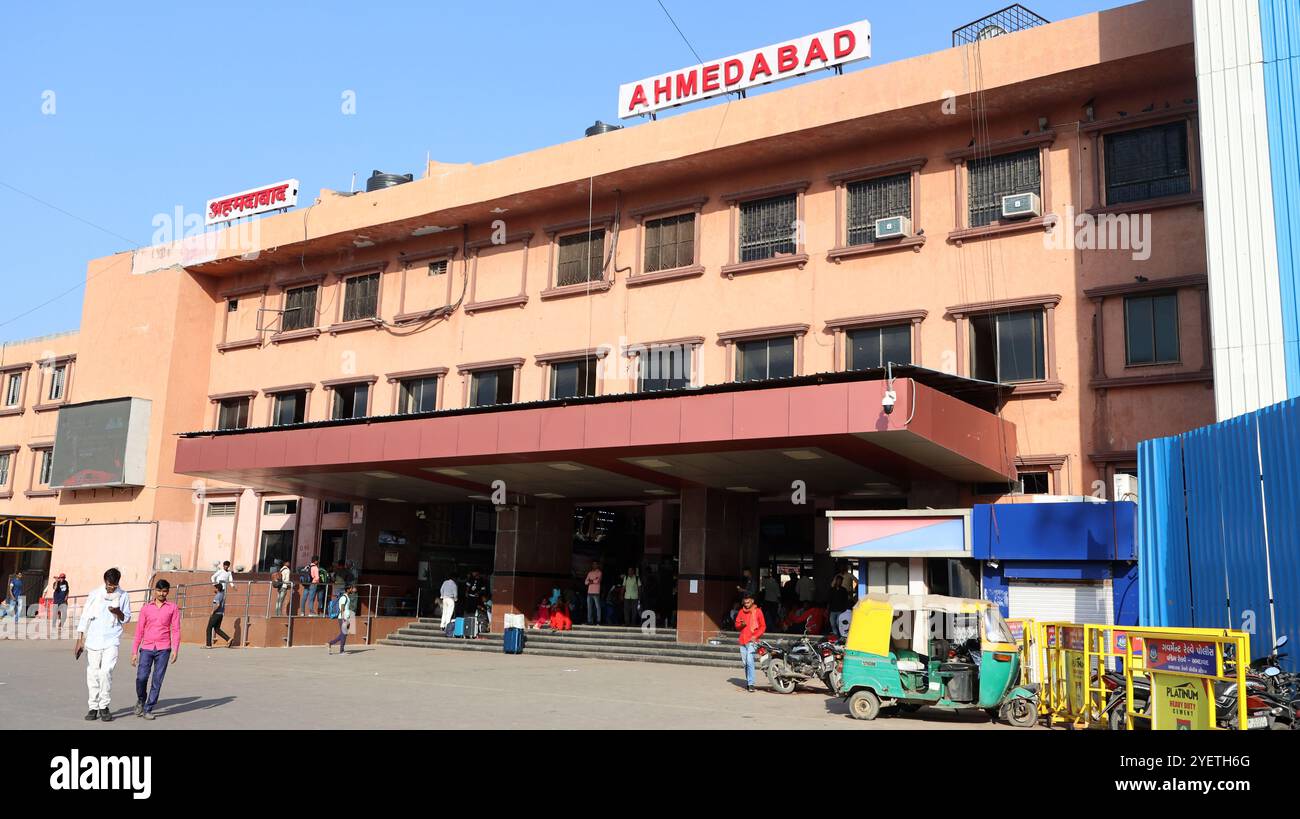 Ahmedabad railway station in Gujarat, India Stock Photo - Alamy