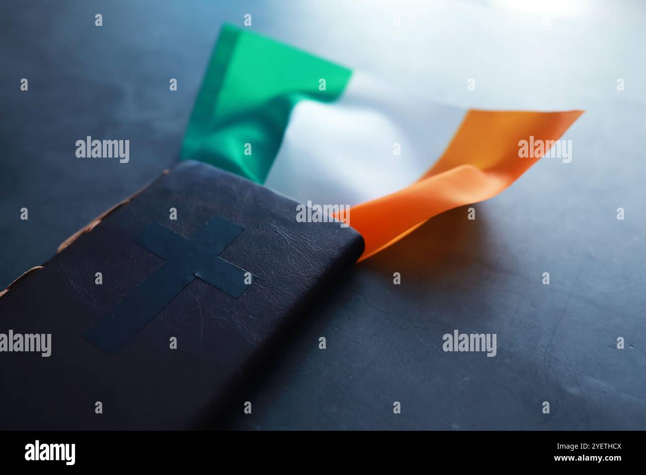 A leather-bound Bible on the table. Religious Christian Irish ...