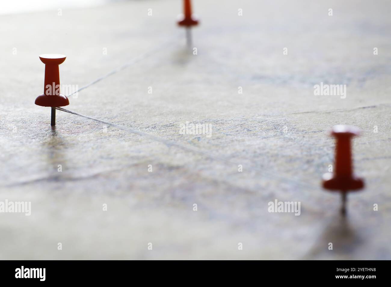 Travel concept. Map and needle with a marked place. Compass point on ...