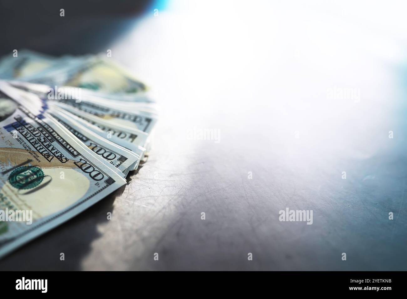 Cash money in a large pile as a finance background. Paper money close ...