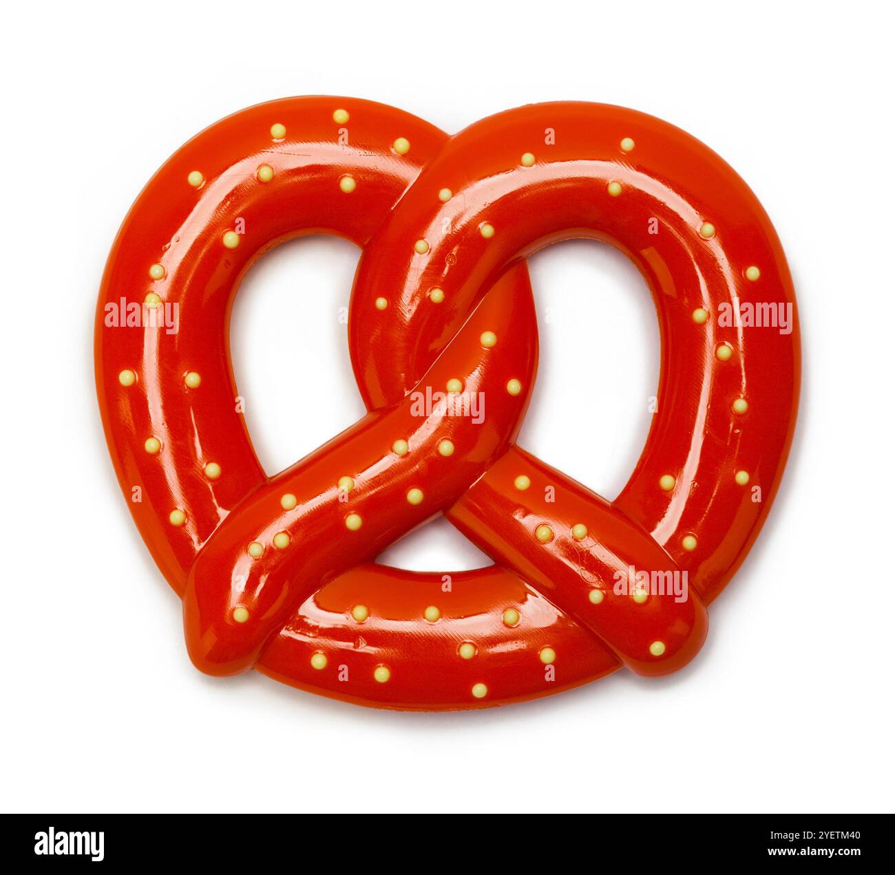 Plastic Pretzel Toy Cut Out on White Stock Photo - Alamy