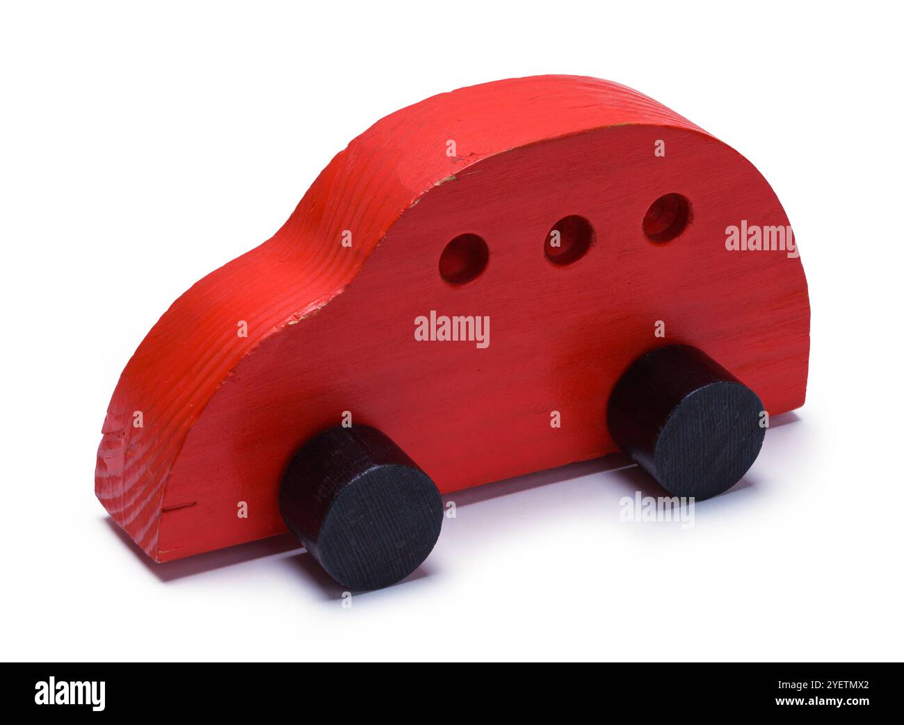 Red Toy Car Cut Out on White Stock Photo - Alamy