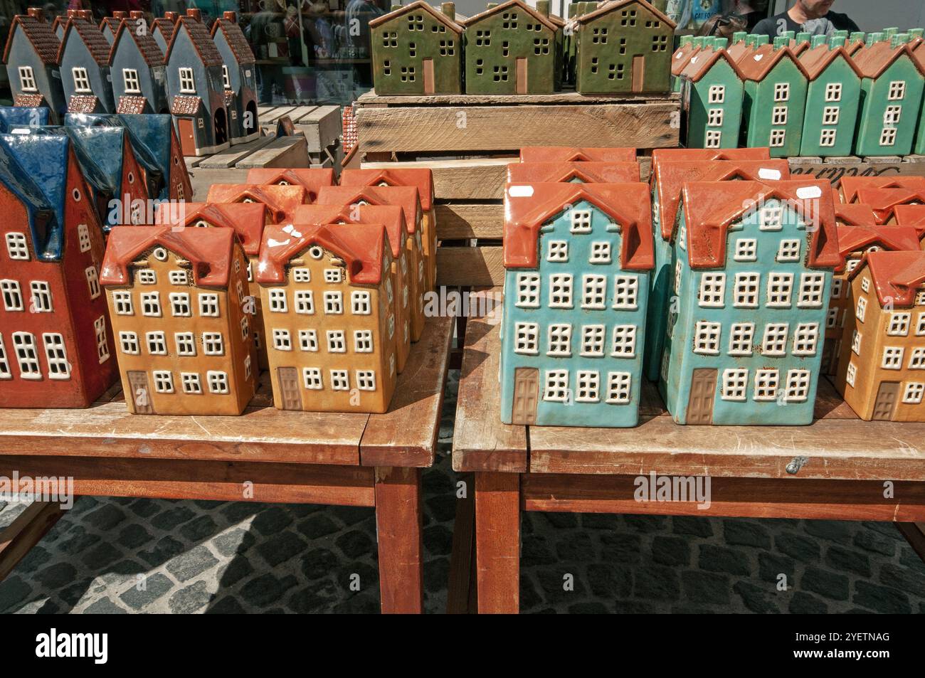 Traditional painted ceramic houses for sale in Stronget pedestrian ...