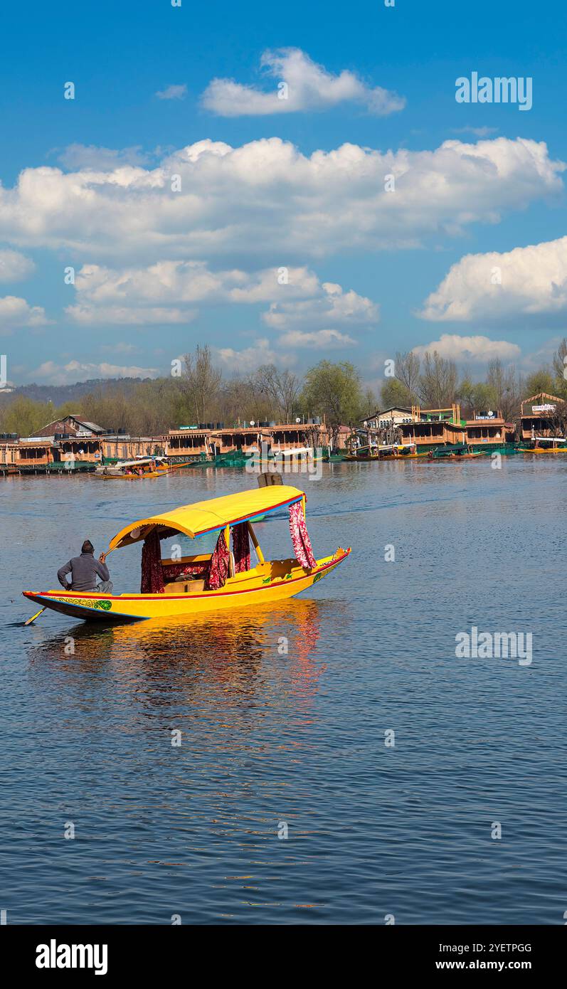 Beautiful Shikara ride,Shikaras, Kashmir's iconic wooden boats, glide gracefully on the pristine ...