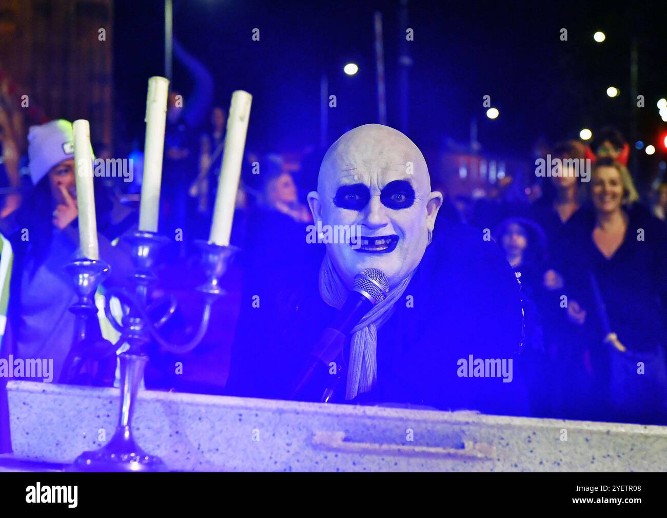 Revellers and performers at the 2024 Halloween carnival and parade in ...