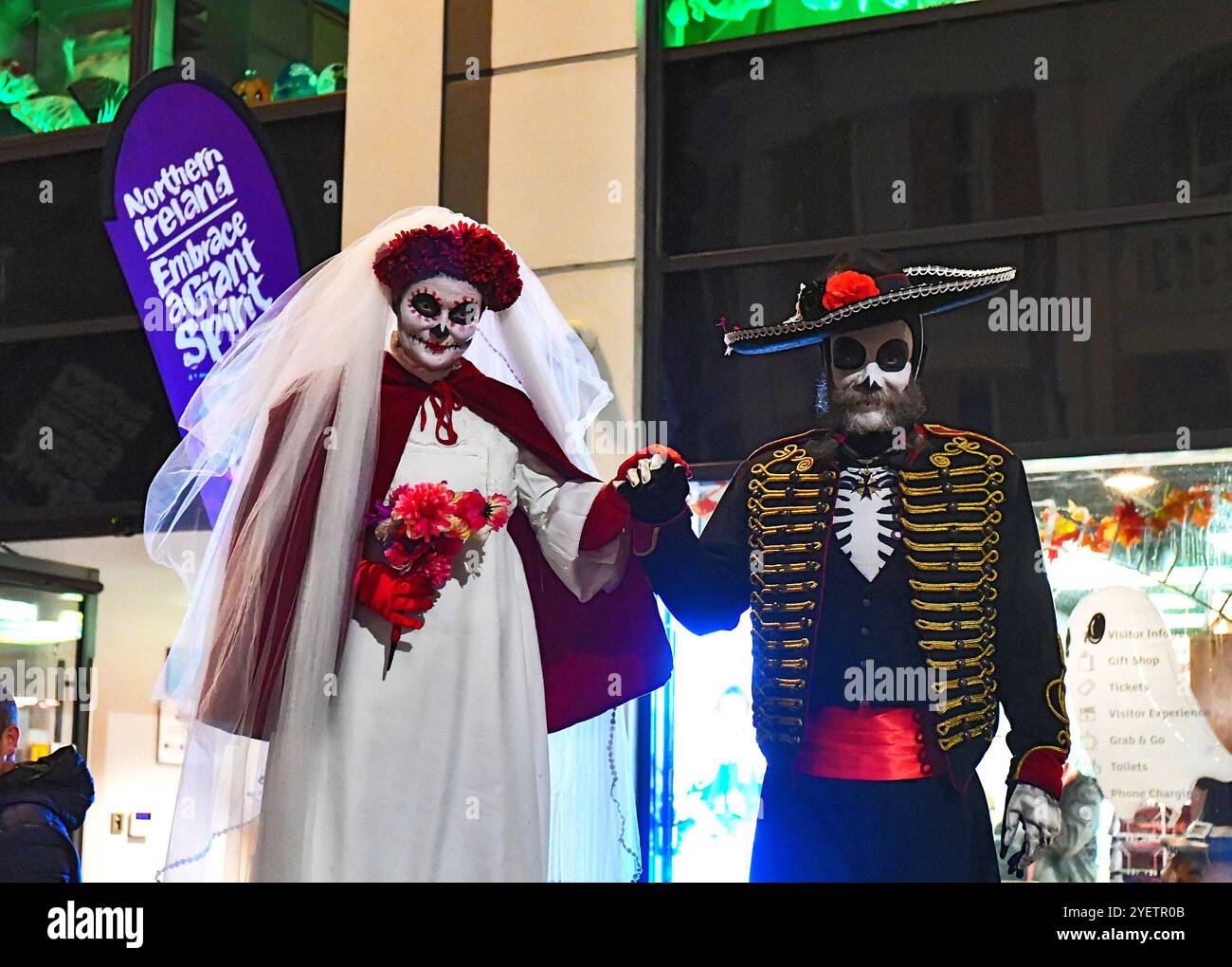 Revellers and performers at the 2024 Halloween carnival and parade in ...