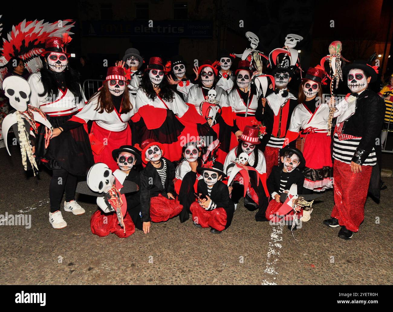 Revellers and performers at the 2024 Halloween carnival and parade in ...