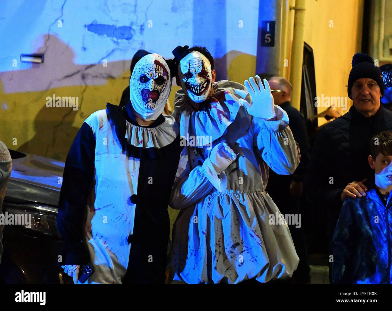Revellers and performers at the 2024 Halloween carnival and parade in ...