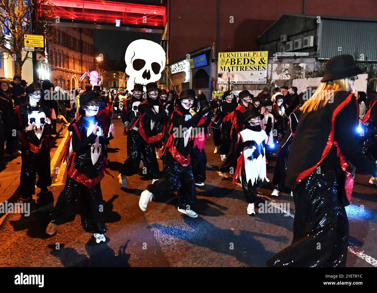 Revellers and performers at the 2024 Halloween carnival and parade in ...