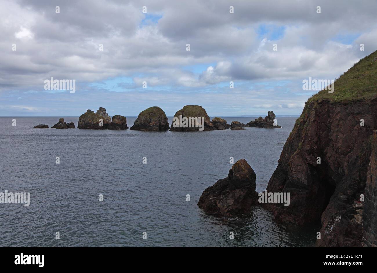 Rock formations in the sea off Sark island, Channel Islands, uk Stock ...