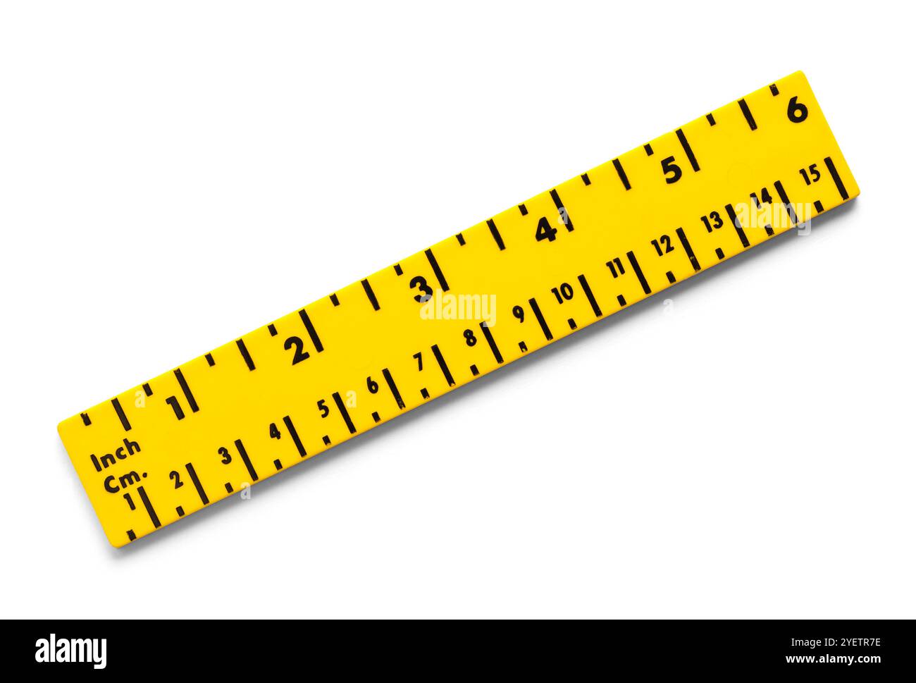 Yellow ruler inches Cut Out Stock Images & Pictures - Alamy