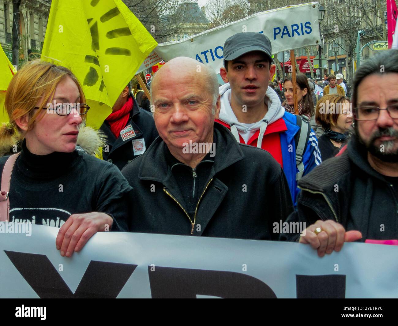 Paris, France, Crowd of People, Jacques Gaillot, French Activist Priest ...