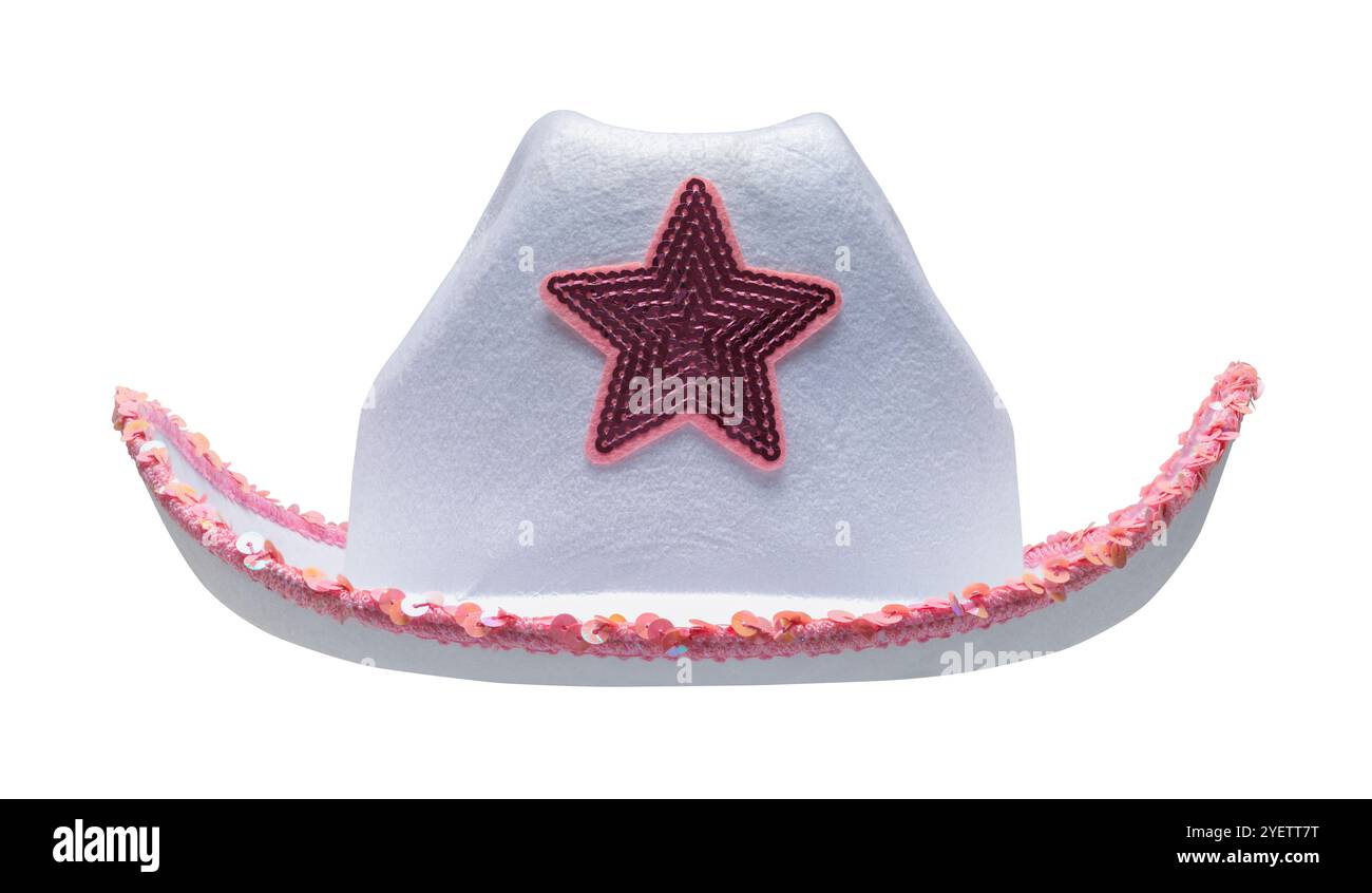 Cowgirl Hat Front View Cut Out on White Stock Photo - Alamy