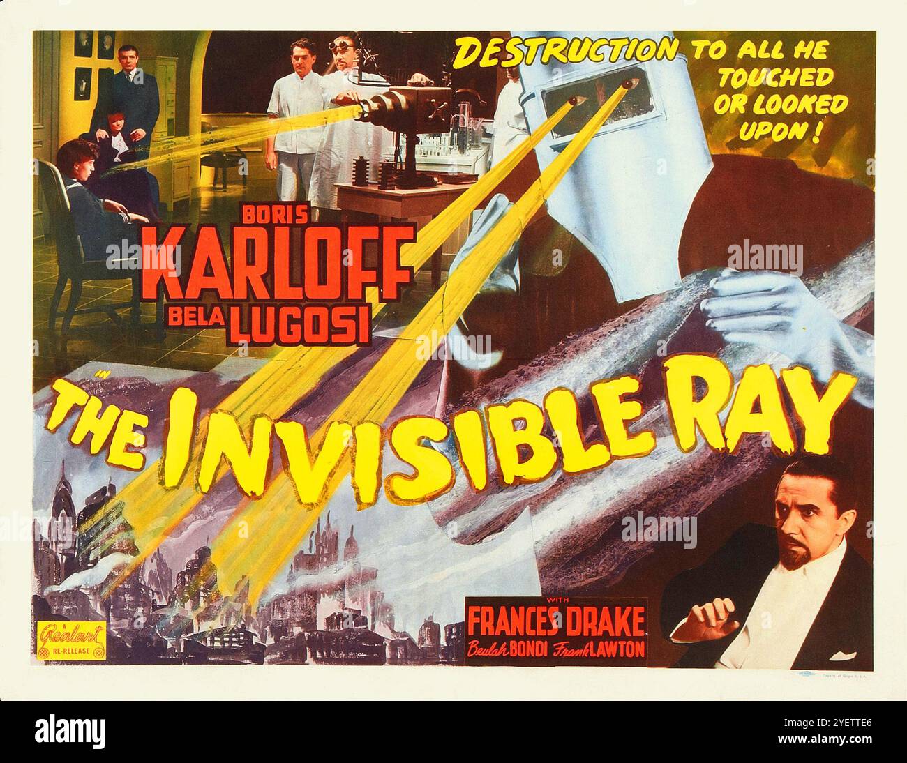 Vintage movie poster for the 1936 film The Invisible Ray. The film was ...