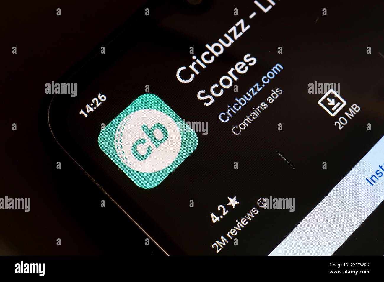 November 1, 2024, Brazil. In this photo illustration, the Cricbuzz app ...