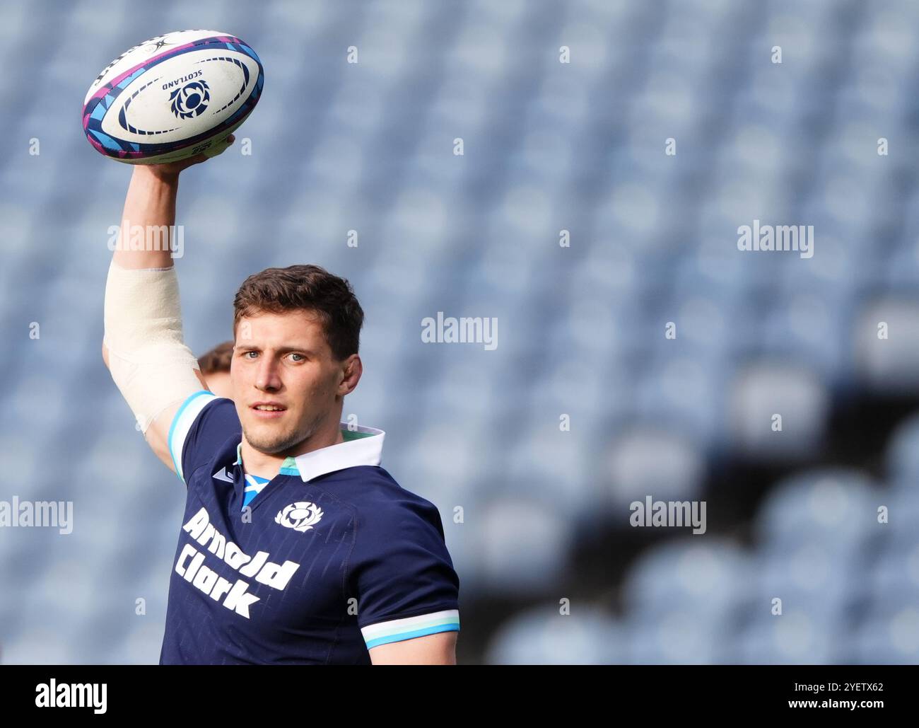 Scotland's Rory Darge during a team run at Scottish Gas Murrayfield ...