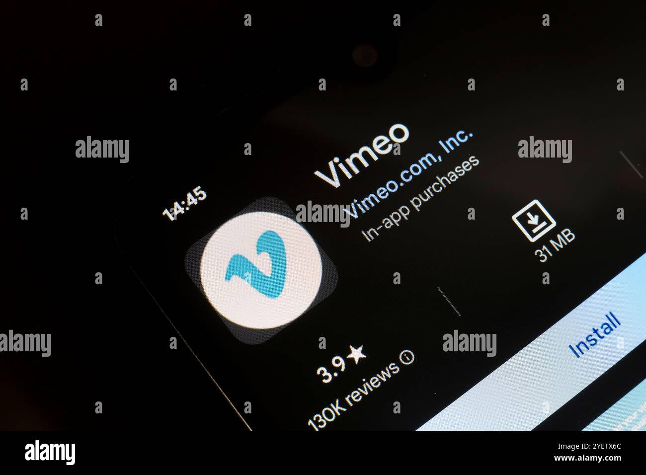November 1, 2024, Brazil. In this photo illustration, the Vimeo app ...