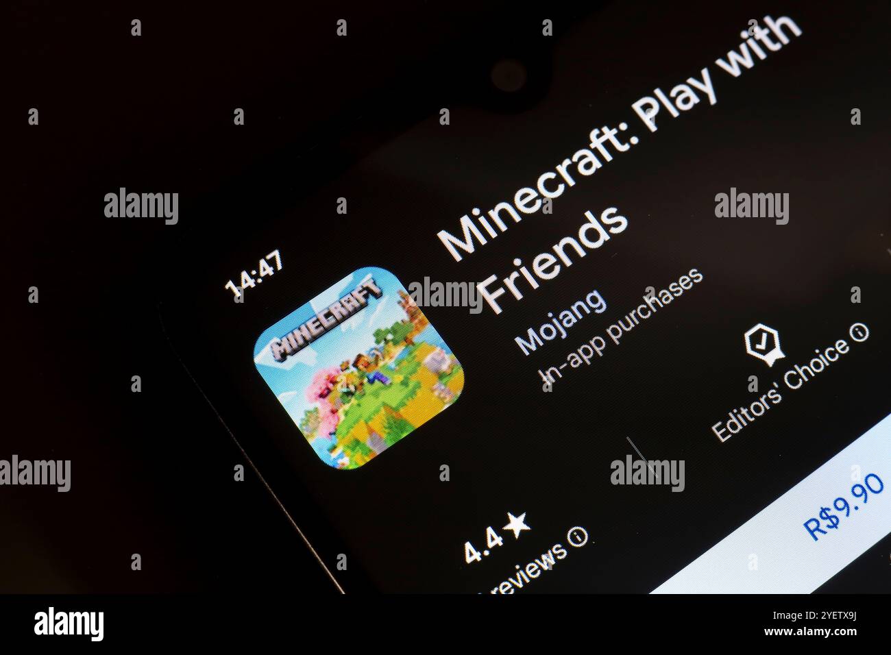 November 1, 2024, Brazil. In this photo illustration, the Minecraft app ...