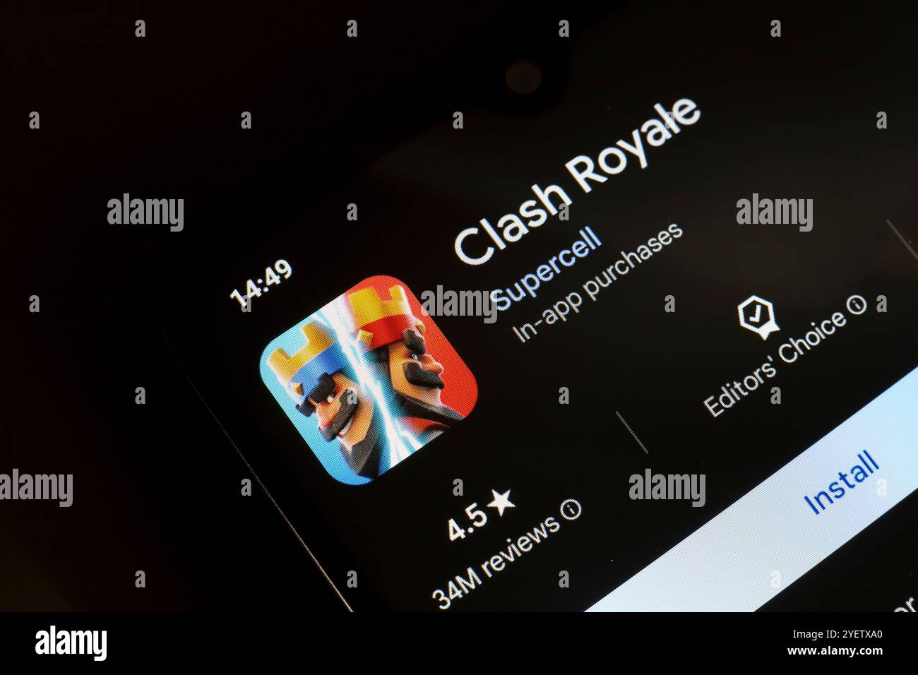 November 1, 2024, Brazil. In this photo illustration, the Clash Royale app logo is displayed on ...