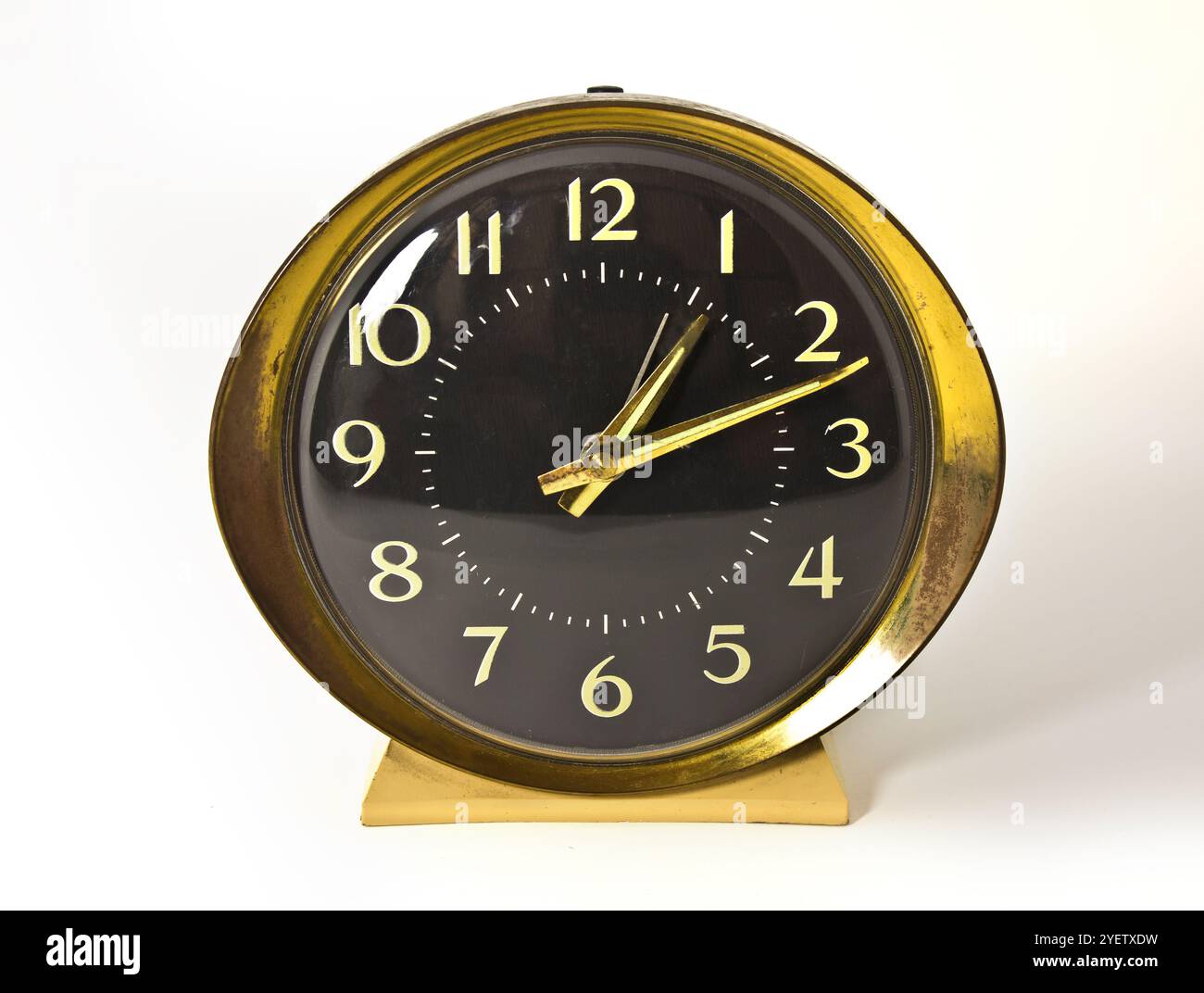 Old clock - gold and black in a retro style Stock Photo - Alamy