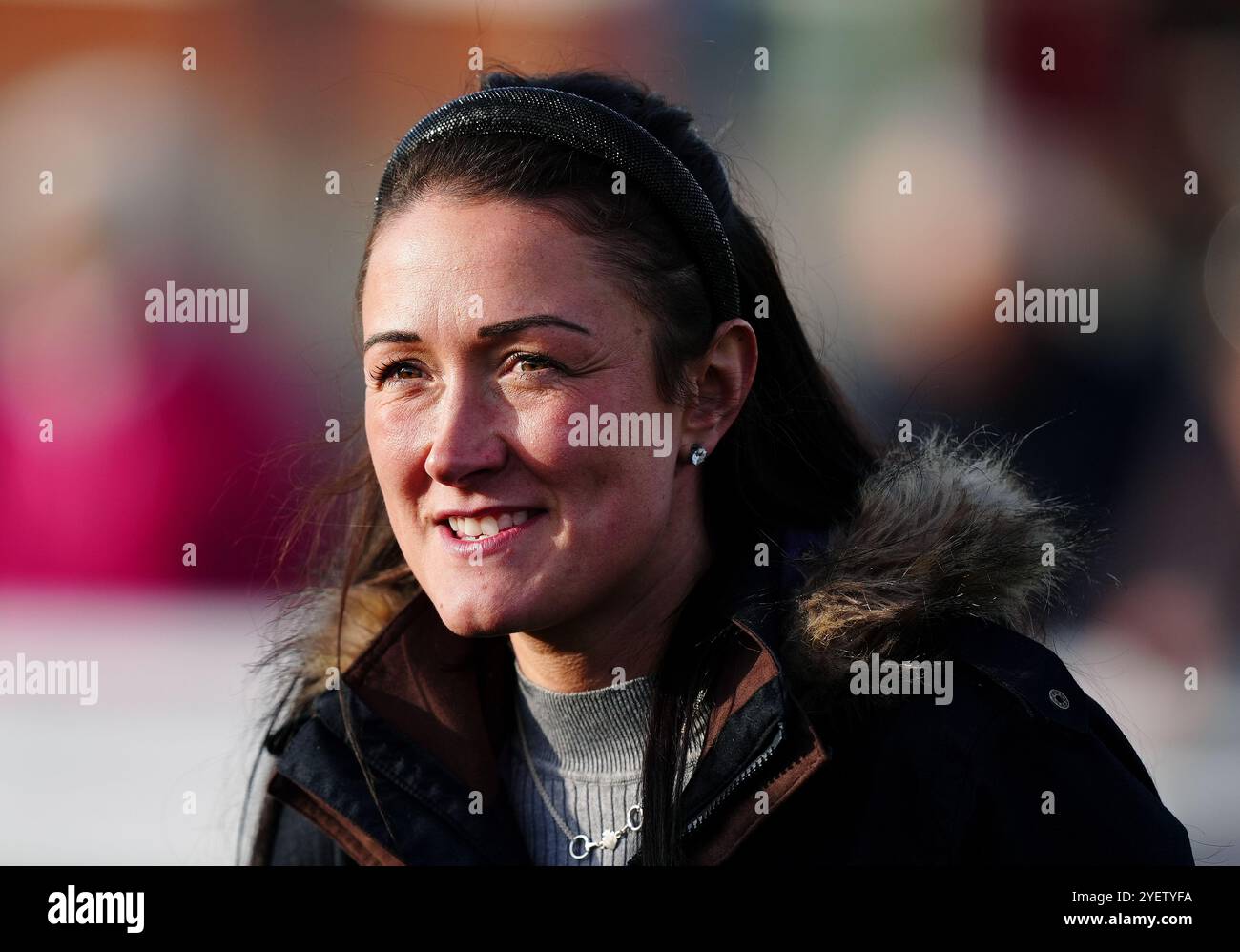 Trainer Rebecca Menzies at Wetherby Racecourse. Picture date: Friday ...