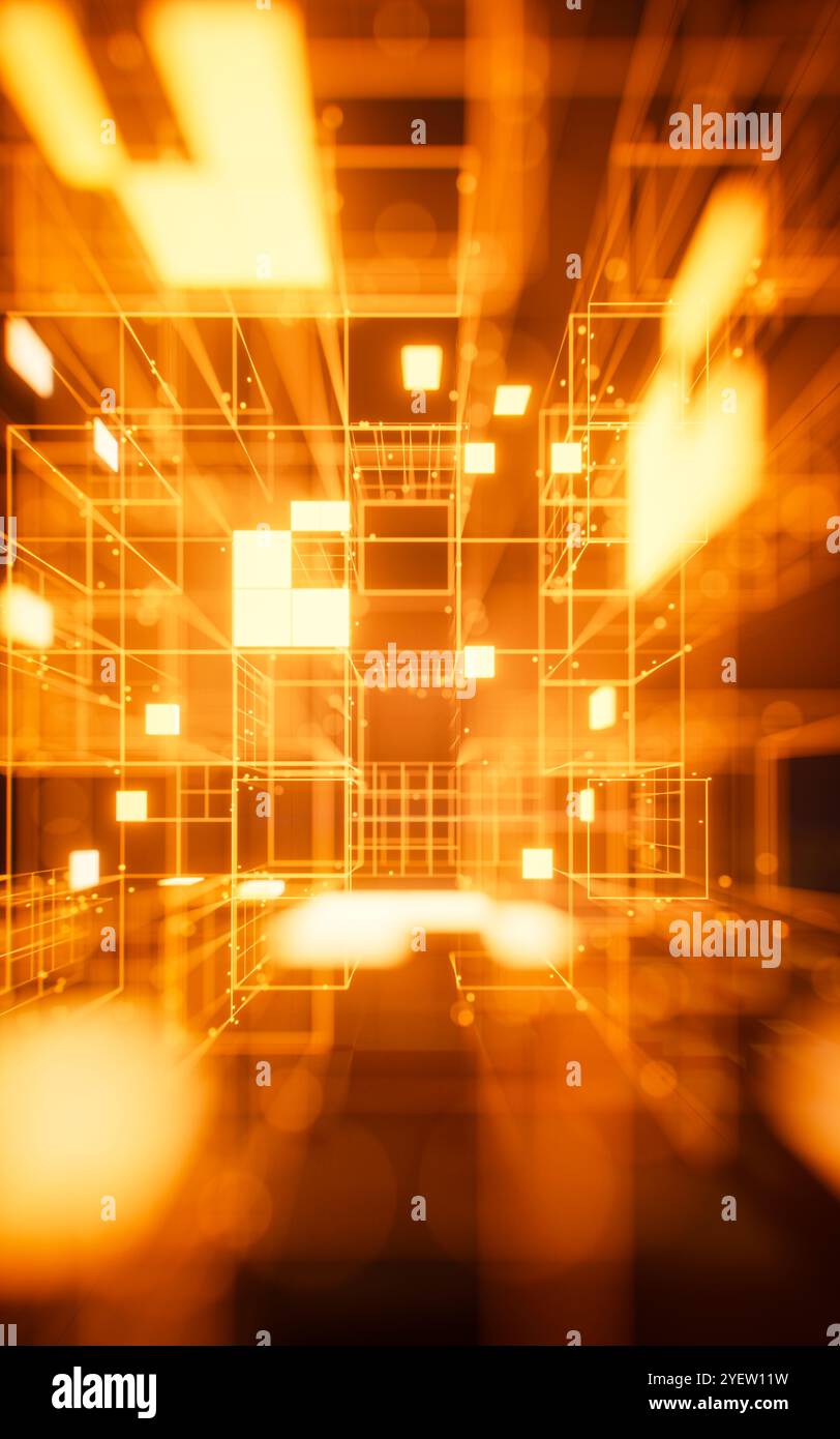 Digital cyberspace glowing cross lines hi-res stock photography and ...