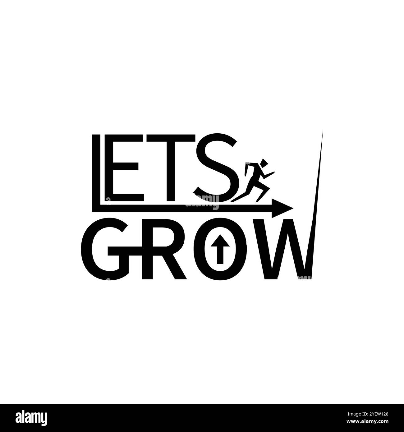Growing poster vector illustration Black and White Stock Photos & Images - Alamy