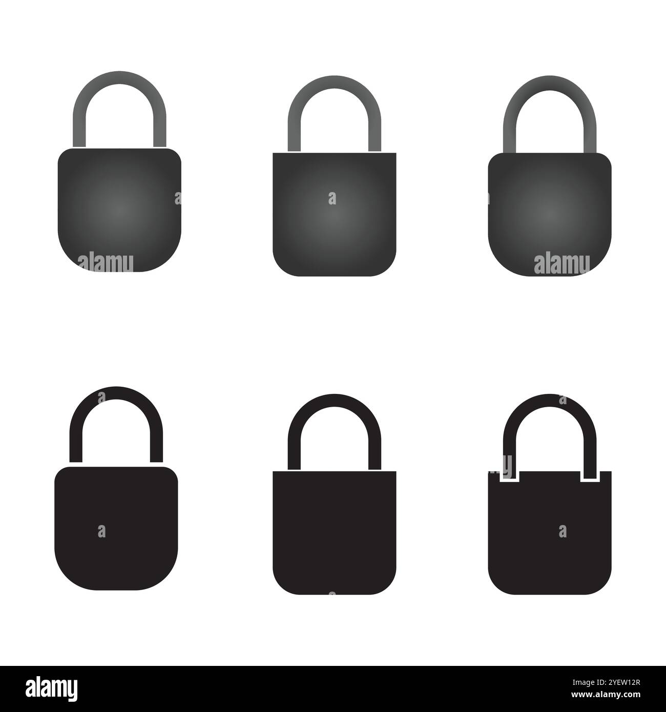collection of lock vector icons. collection of open or closed ...