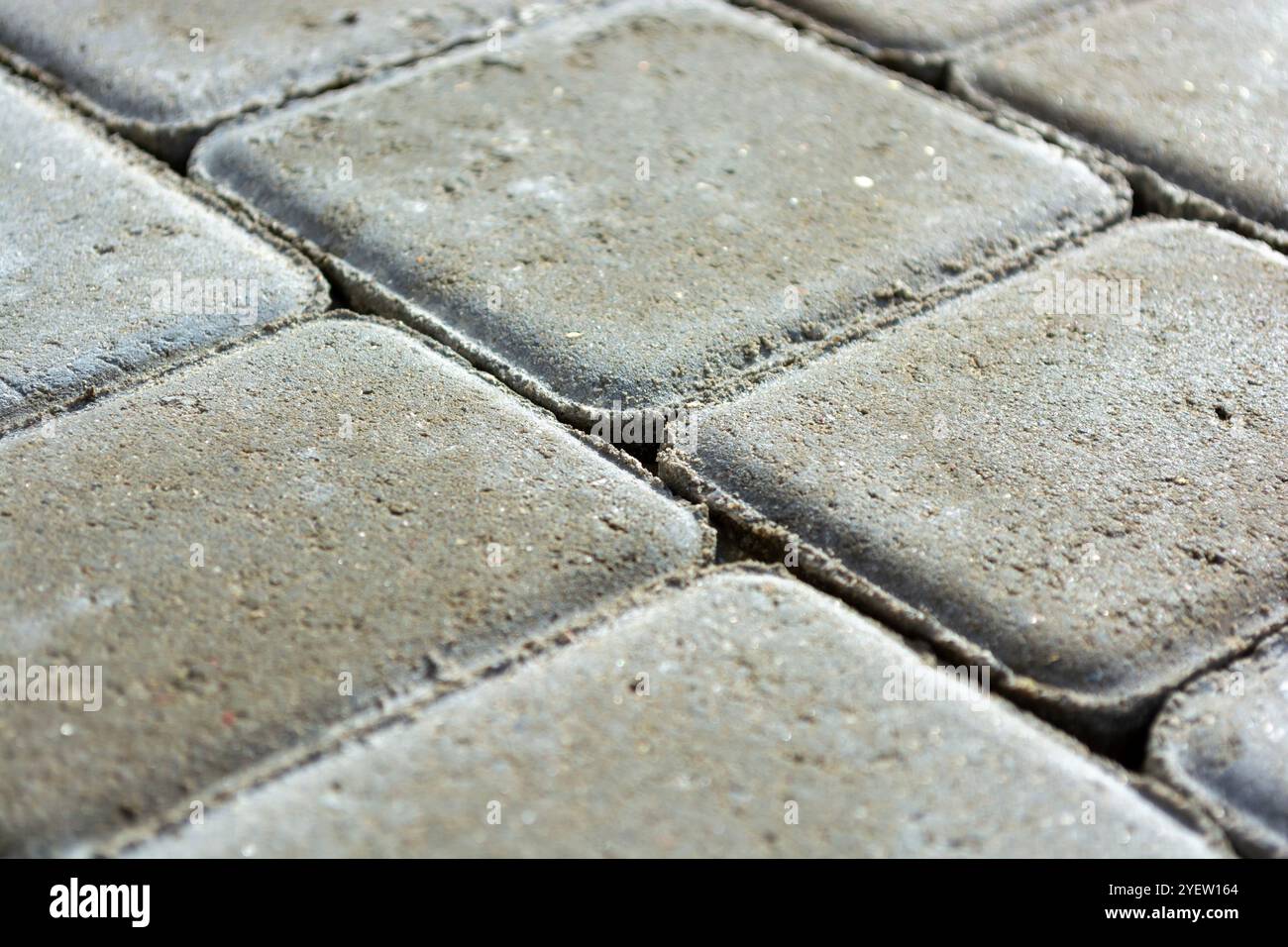 Background from a gray sidewalk path. Close-up of concrete paving slab ...