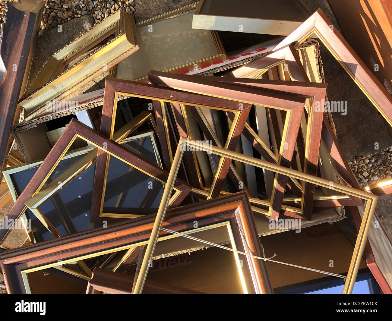 A pile of old picture frames Stock Photo - Alamy