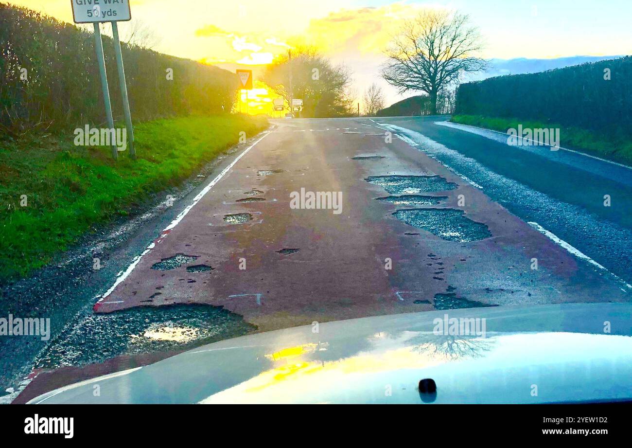 Potholes coloured asphalt hi-res stock photography and images - Alamy
