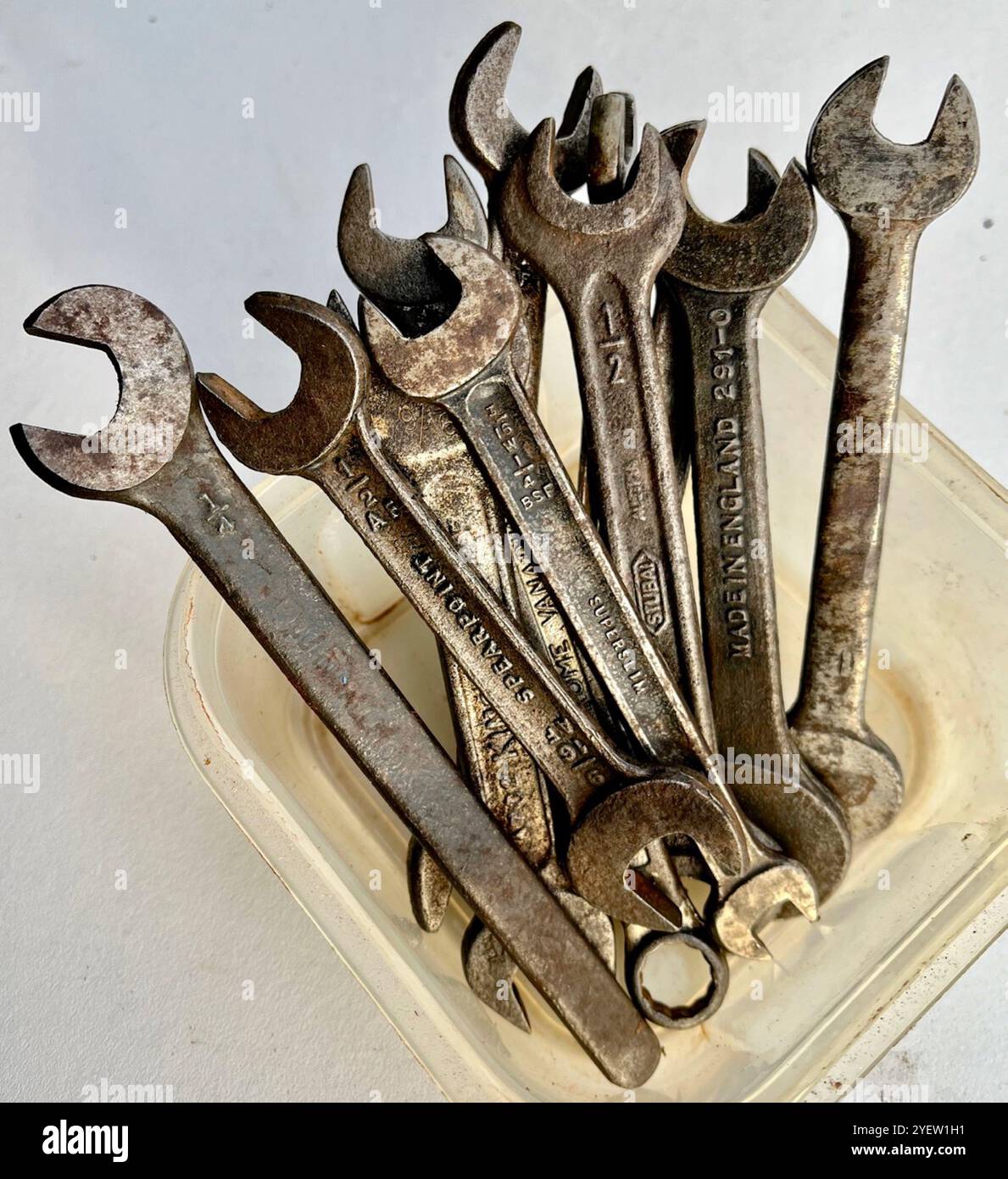 A collection of old spanners - changes from various Imperial sizes to ...