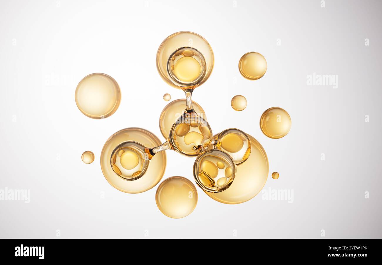 Biological golden molecule bubble hi-res stock photography and images - Alamy