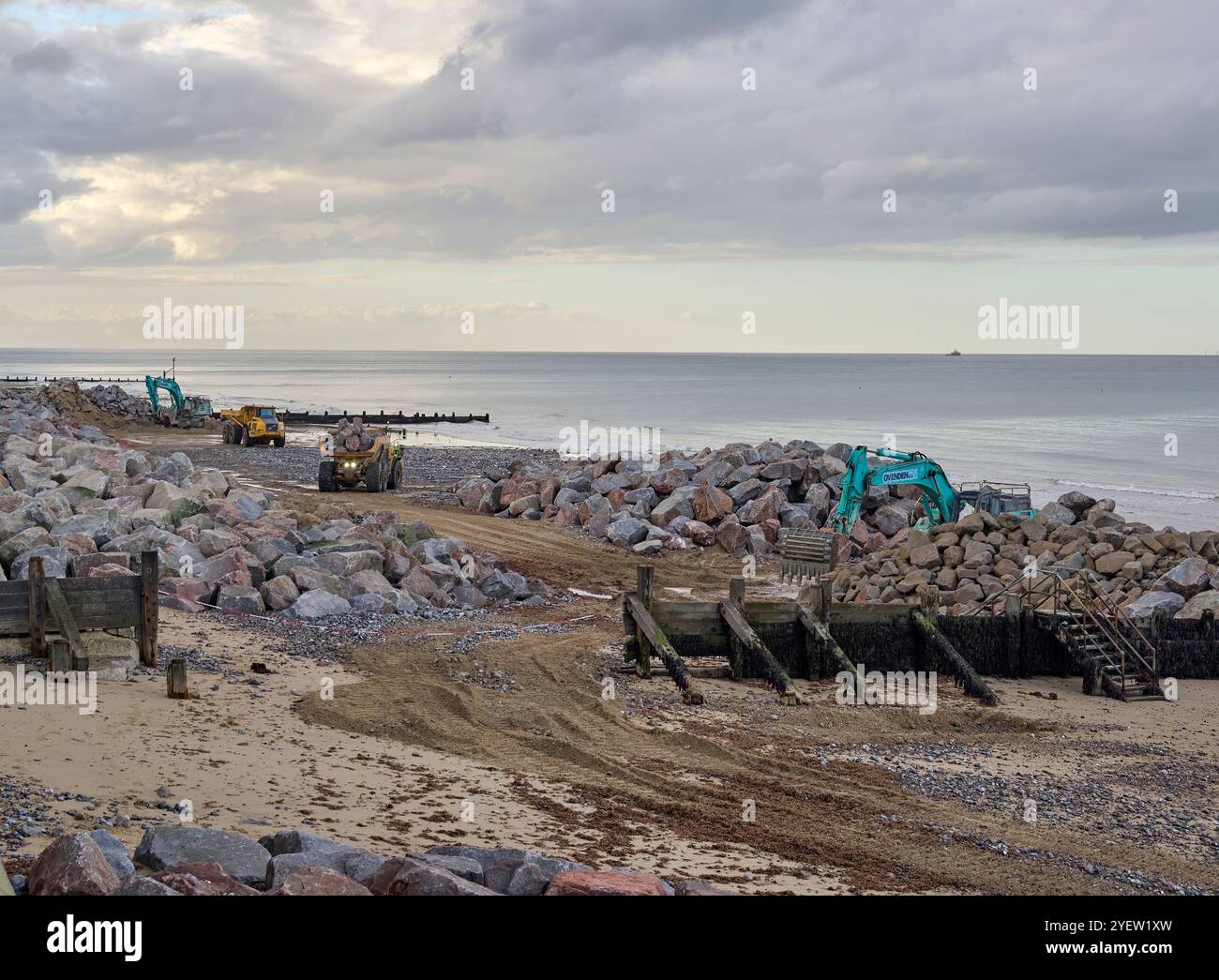 Cromer strengthening the sea defences from the North sea coastal ...