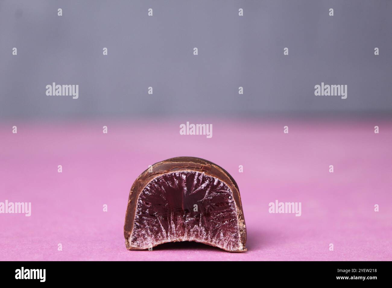 Chocolate Corps Candy In A Dispenser close-up with space for copyspace ...