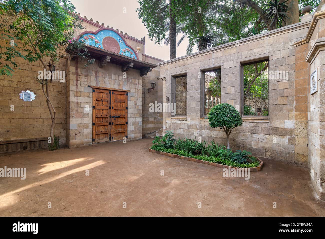 Courtyard in Prince Naguib Palace in Cairo shows a charming blend of ...