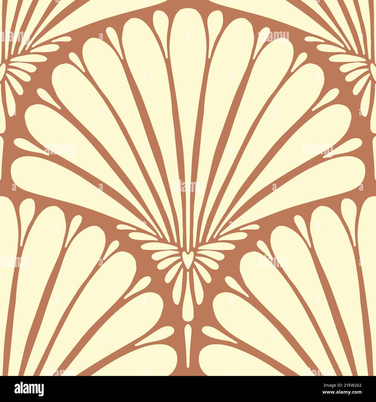 Seamless vector pattern ogee scale ornament. Geometric scallop modern ...