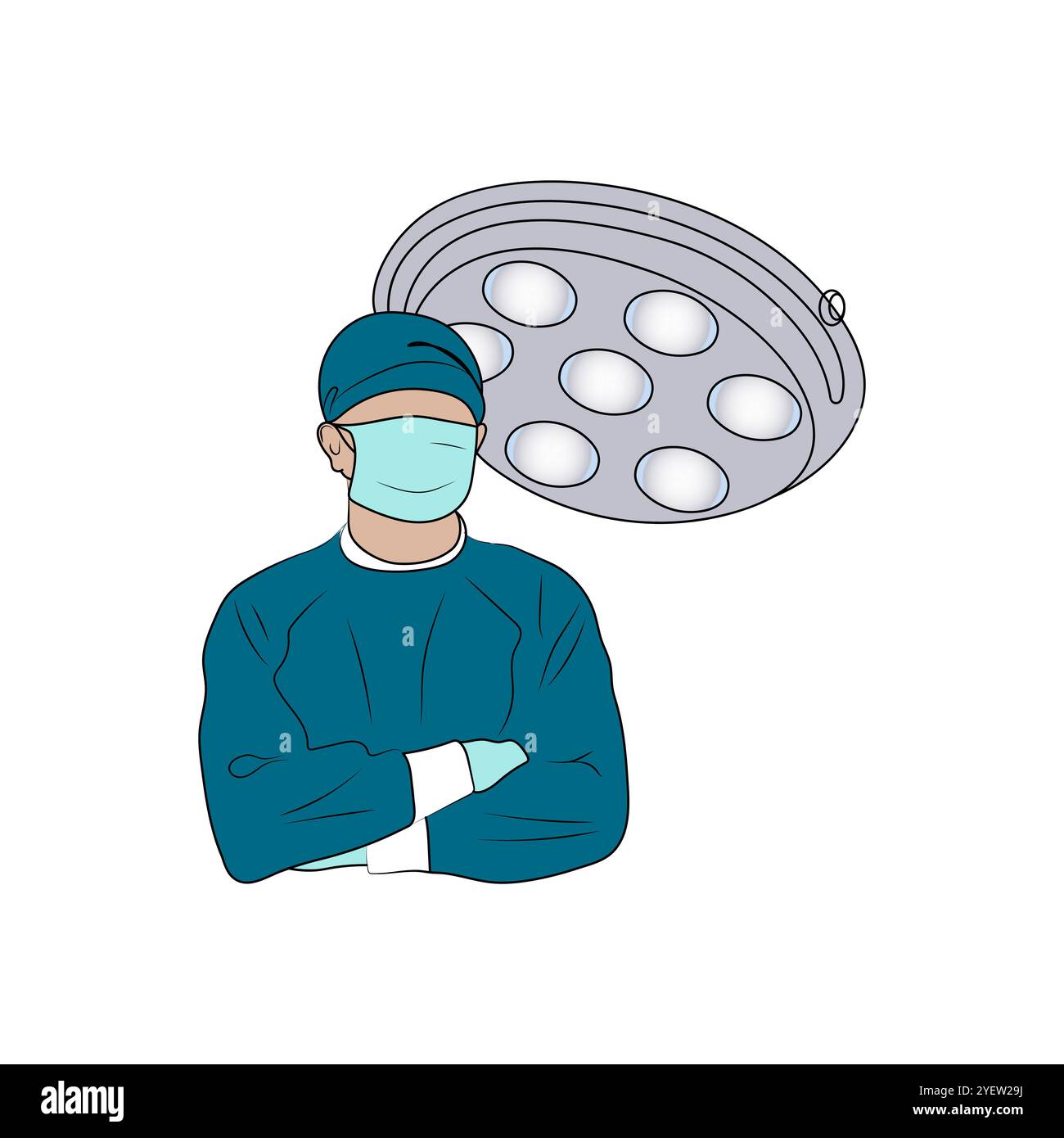 Surgeon standing light Stock Vector Images - Alamy