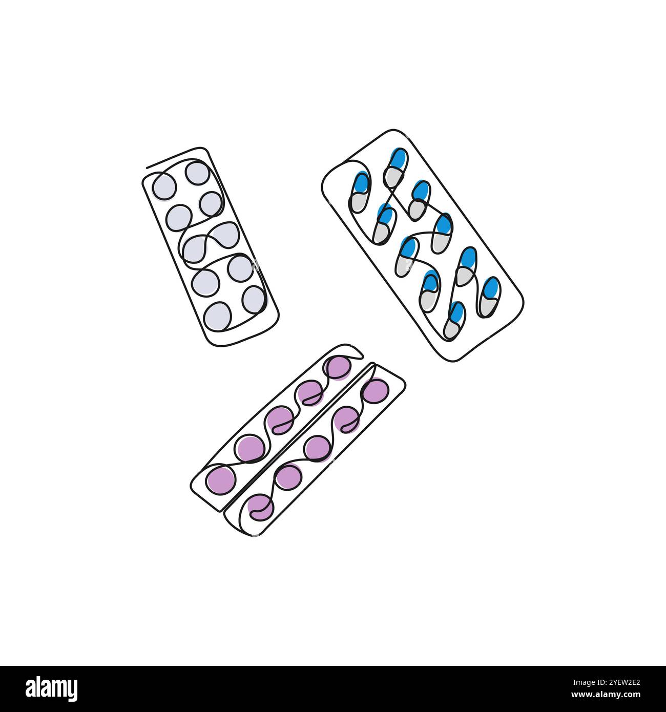Pills in foil Stock Vector Images - Alamy