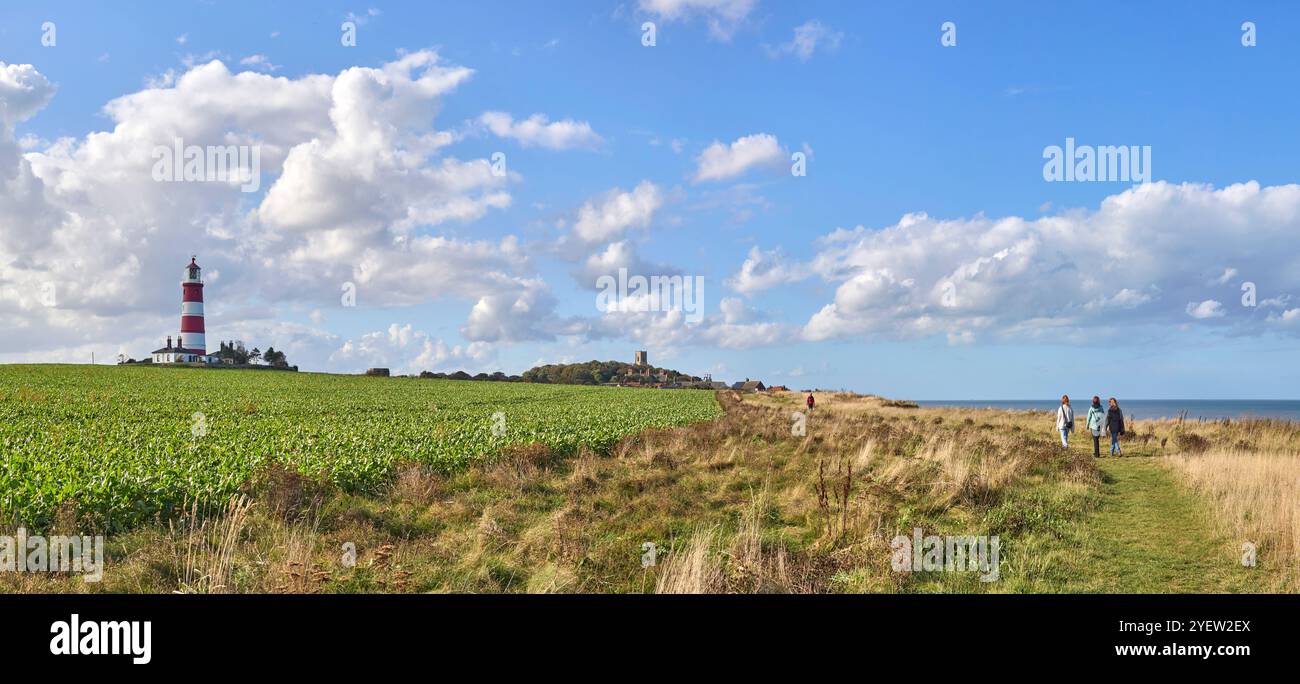 Happisburgh lighthouse North Norfolk coastline suffering badly from ...