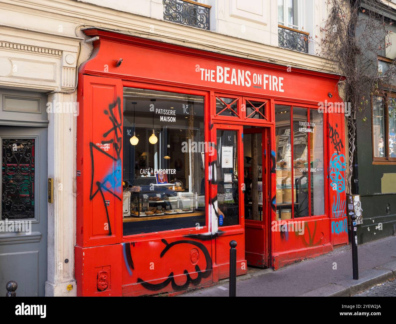 Beans on Fire, Ethical Coffee, Montmartre, Paris, France, Europe, EU ...