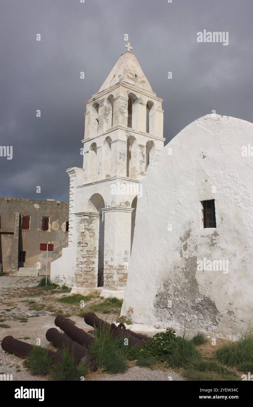 The church inside the castle at Hora, Kythira, Greece Stock Photo - Alamy