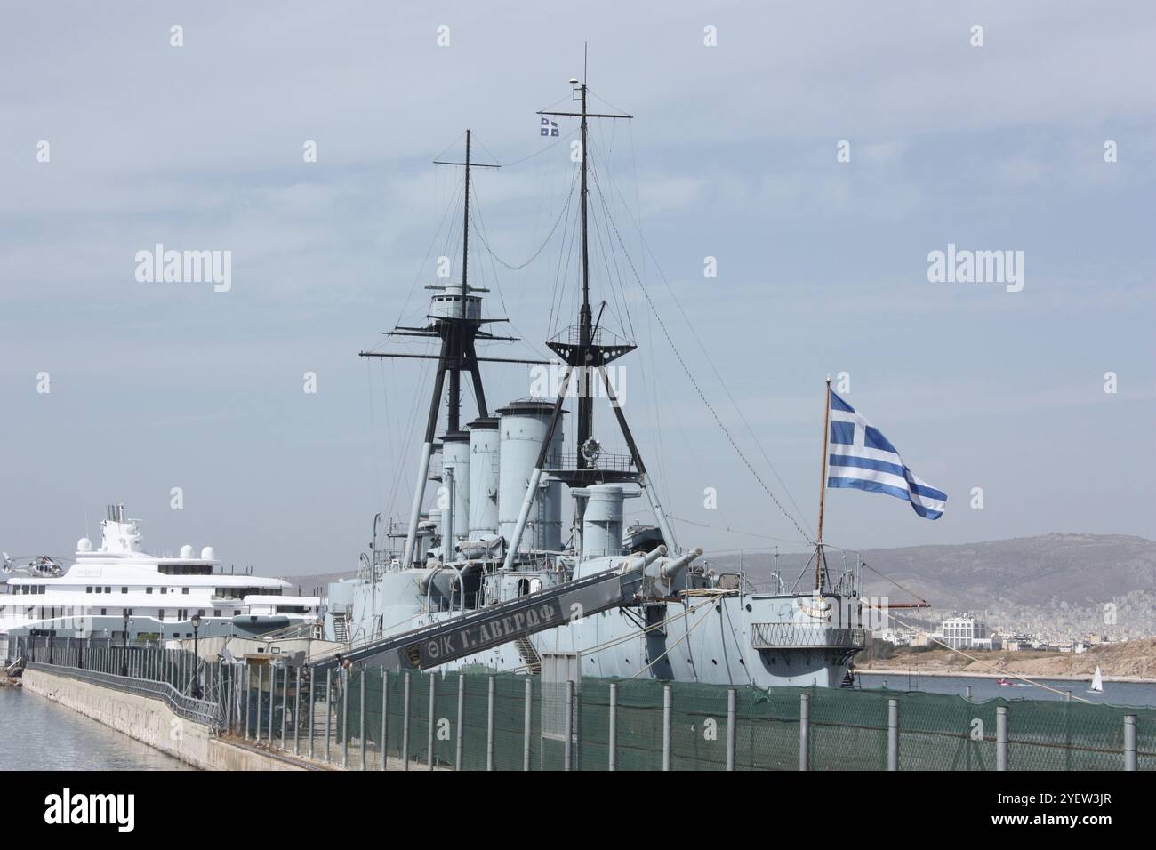 The Museum Ship Averof in Flisvos Marina, Athens, Greece Stock Photo ...