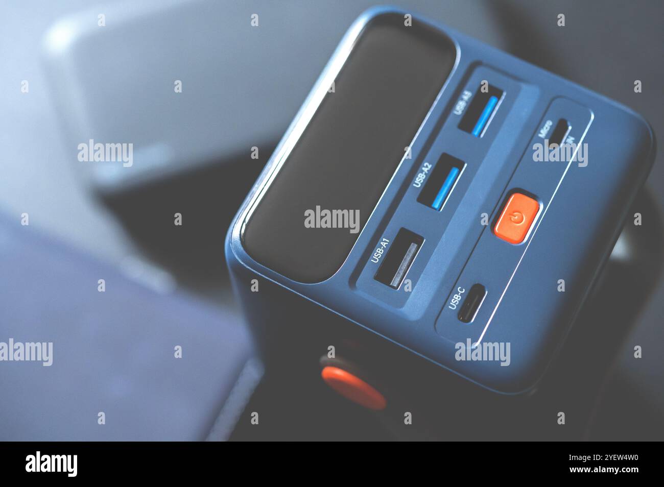 Additional self-contained external battery for charging mobile and other device. Full depth of ...