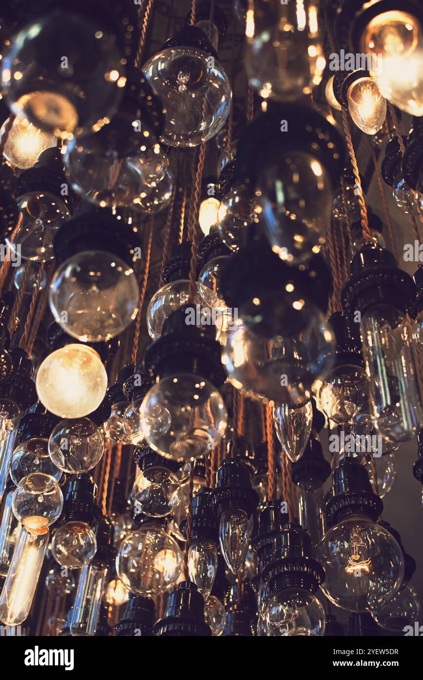 Lightbulb chain hi-res stock photography and images - Alamy