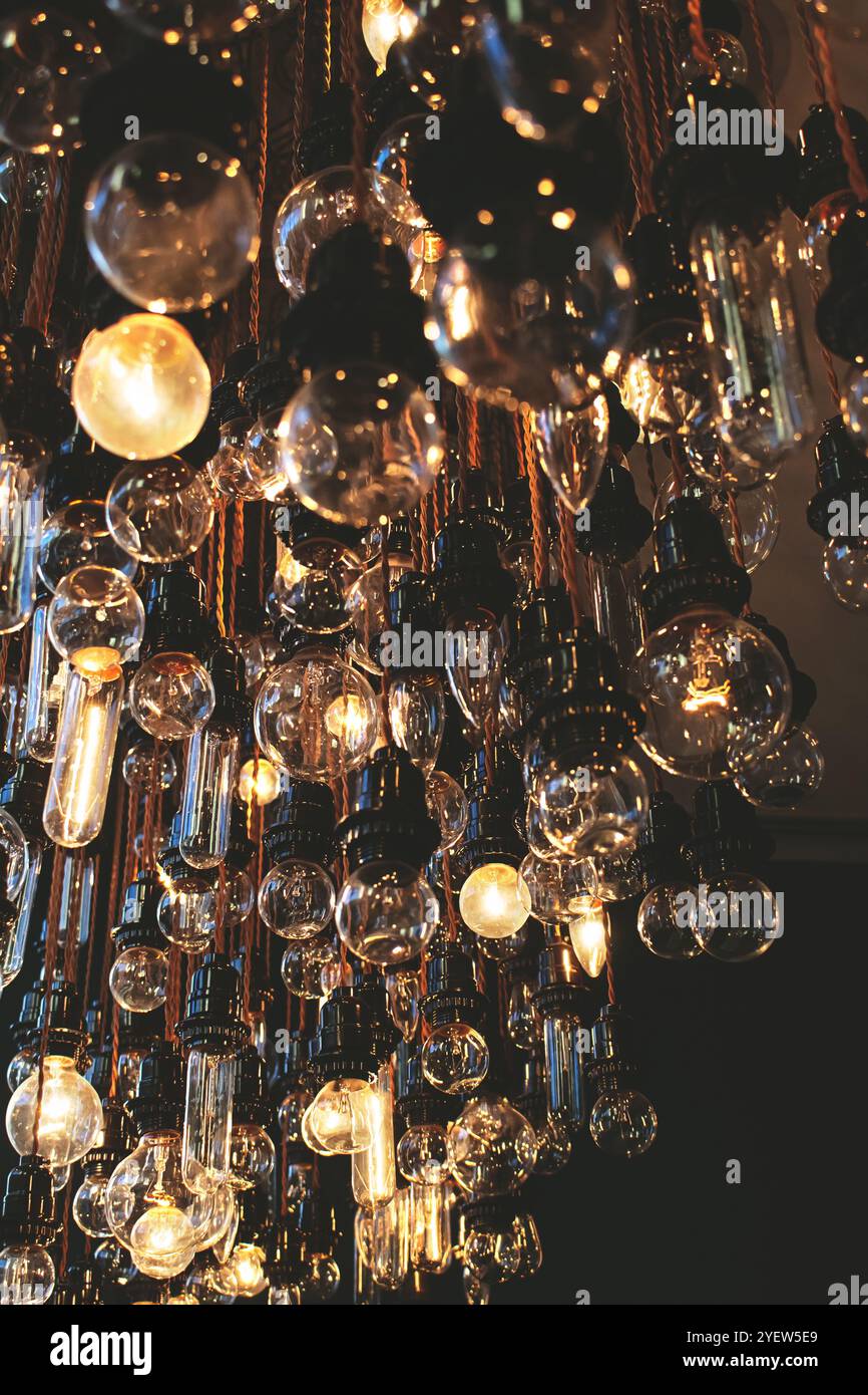 Lightbulb chain hi-res stock photography and images - Alamy