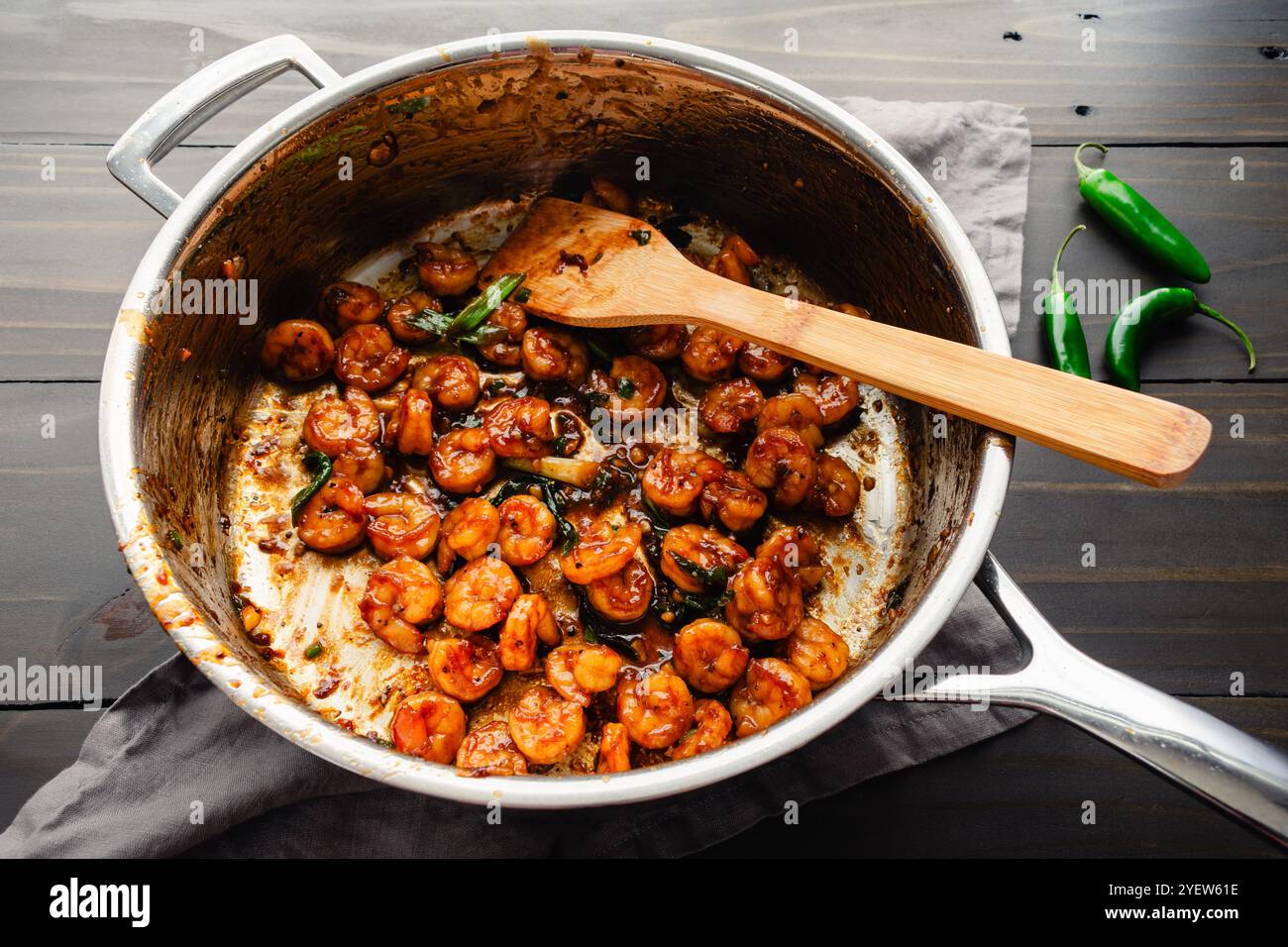 Saute Pan of Tom Rim (Vietnamese Caramelized Shrimp): Southeast Asian ...