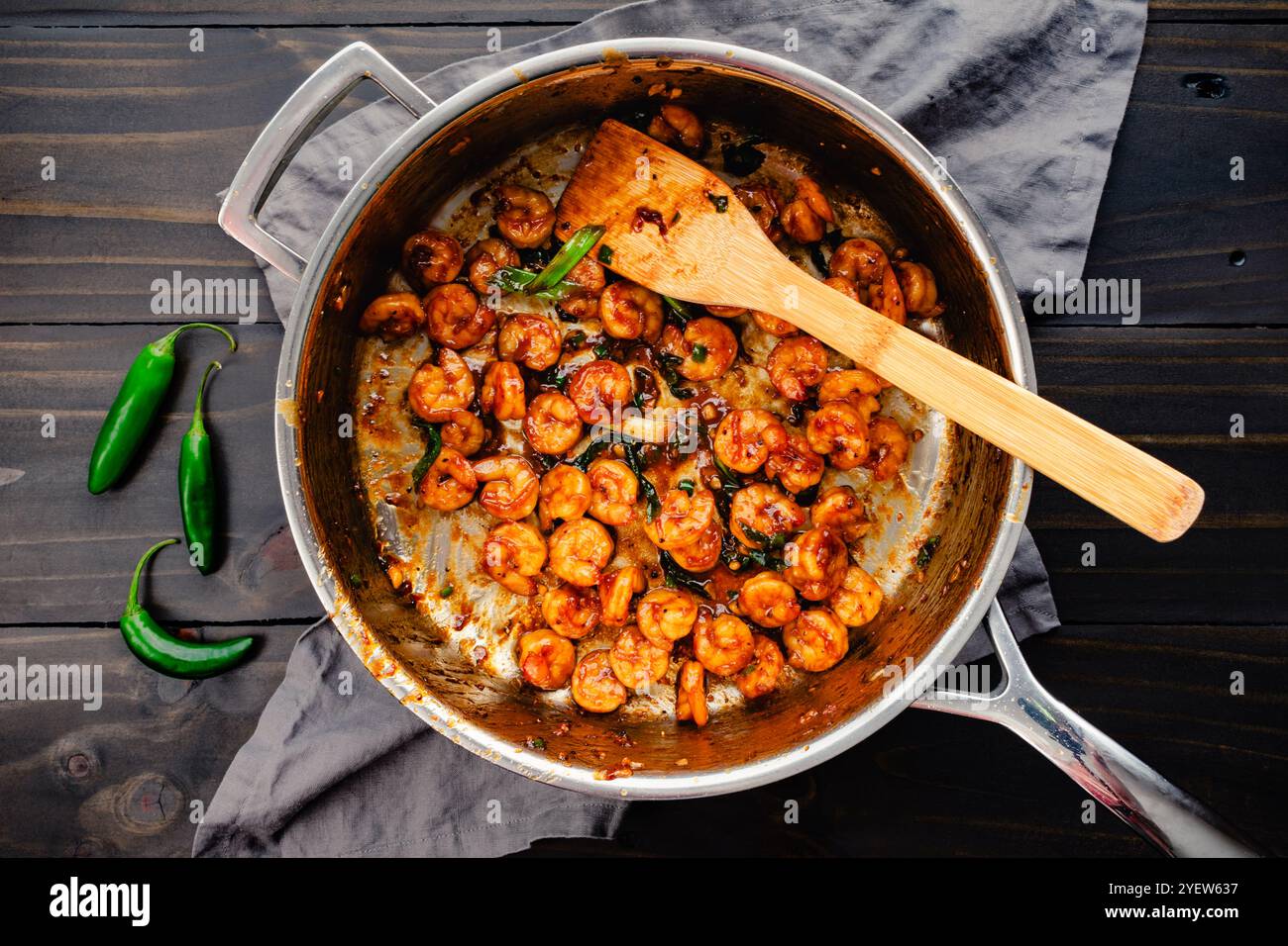 Saute Pan of Tom Rim (Vietnamese Caramelized Shrimp): Southeast Asian ...