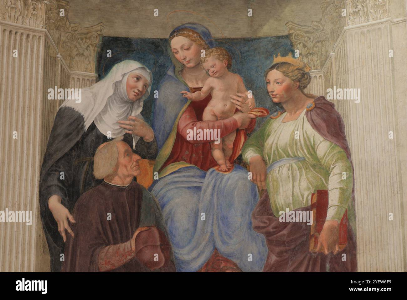 Santa Maria della Pace Church Ponzetti Chapel Madonna with Child Fresco ...