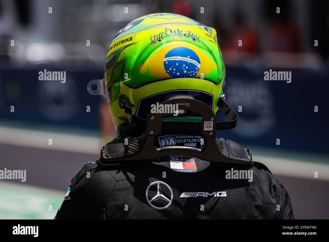 HAMILTON Lewis (gbr), Mercedes AMG F1 Team W15, portrait helmet, casque ...